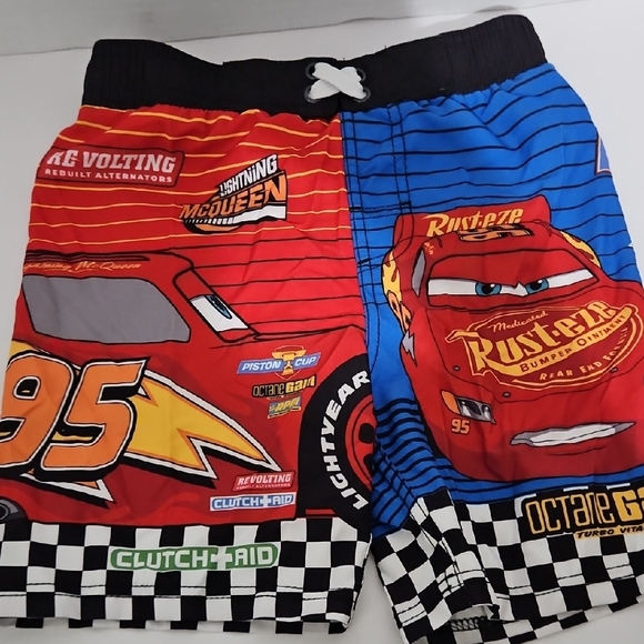 Disney | Swim | Disney Cars Lightning Mcqueen Shorts Red And Blue ...